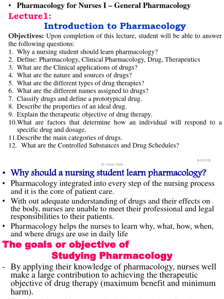 1.introduction To Pharmacology | PDF | Over The Counter Drug | Pharmacology