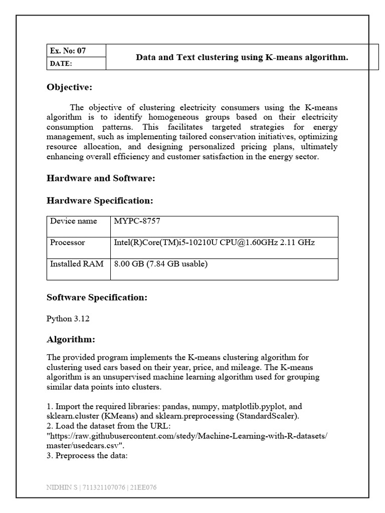 Kman 07 | PDF | Cluster Analysis | Computing