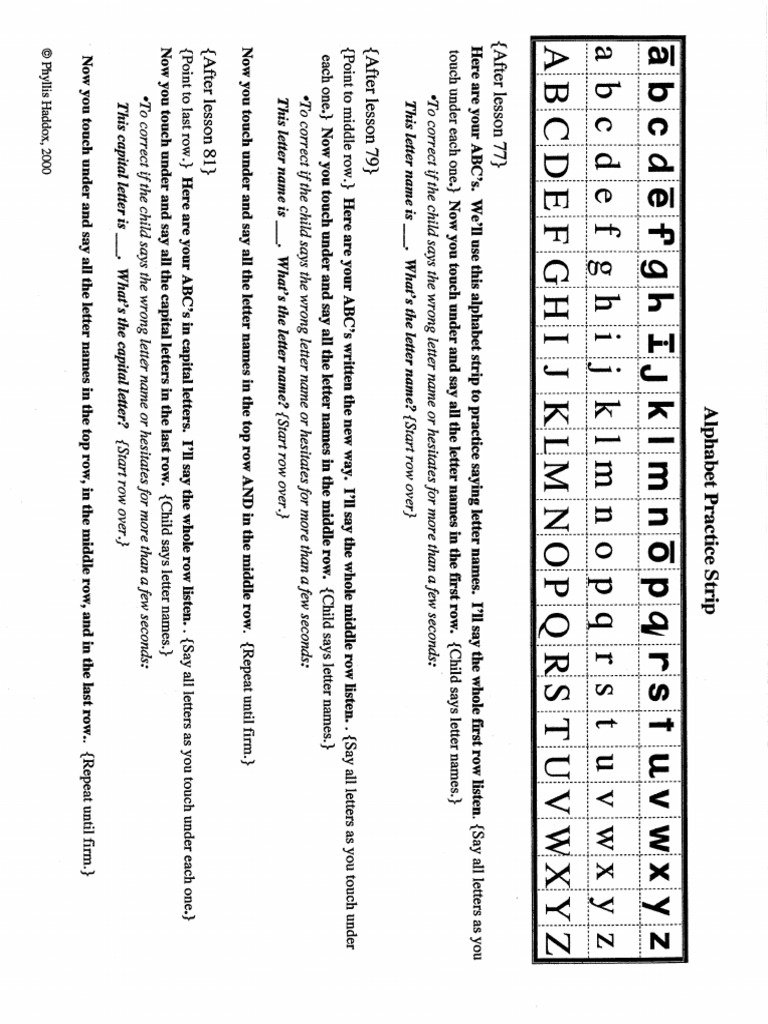 Startreading Alphabet Practice Strip | PDF