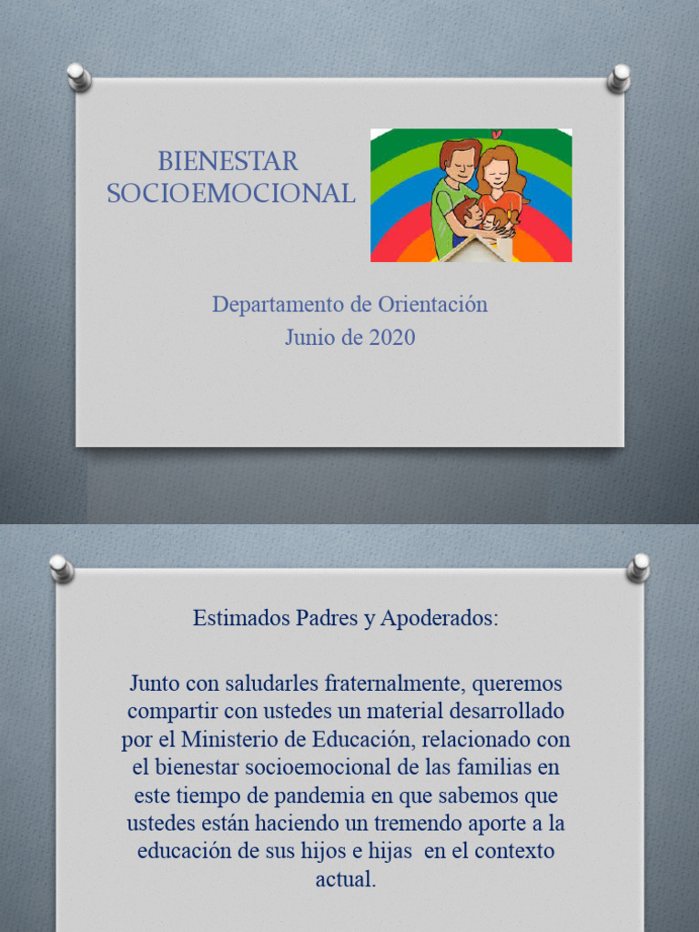 Bienestar Socioemocional Familias | PDF | Crecimiento personal y profesional | Bienestar