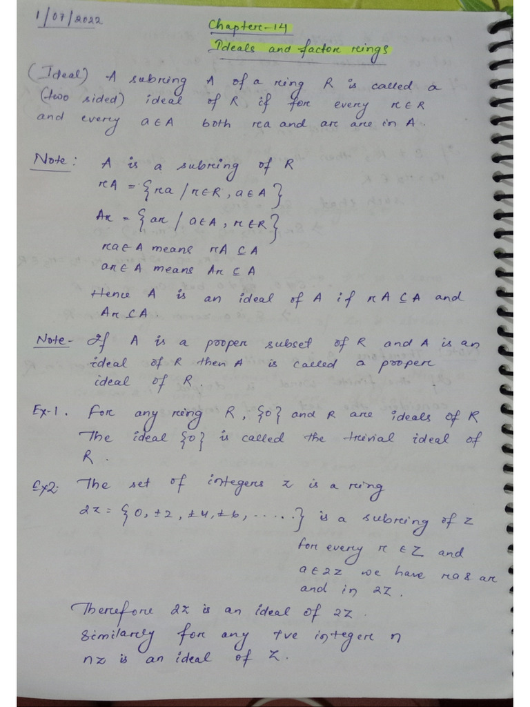 Ideals and Factor Rings | PDF