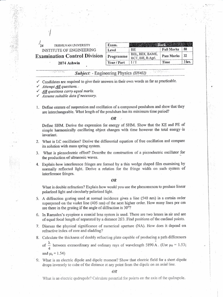 Engineering Physics | PDF | Waves | Angular Resolution