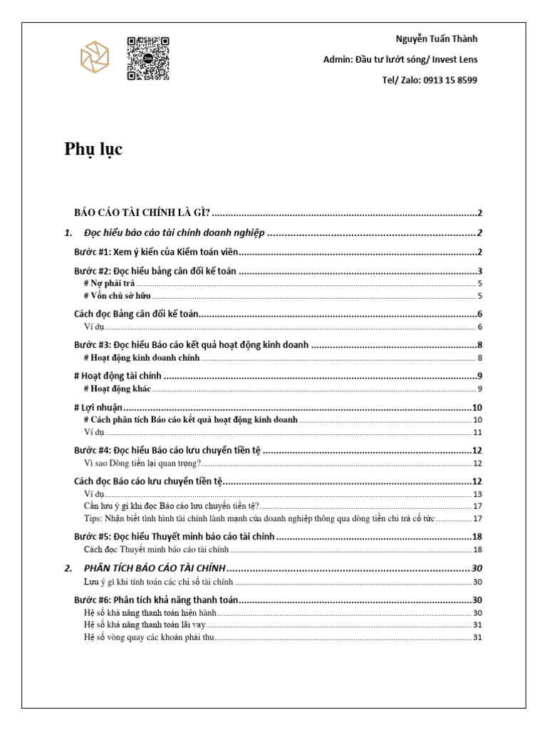 Phân Tích BCTC | PDF