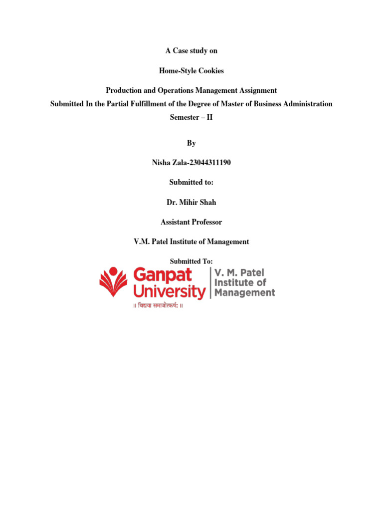 POM Case Study | Download Free PDF | Inventory | Employment