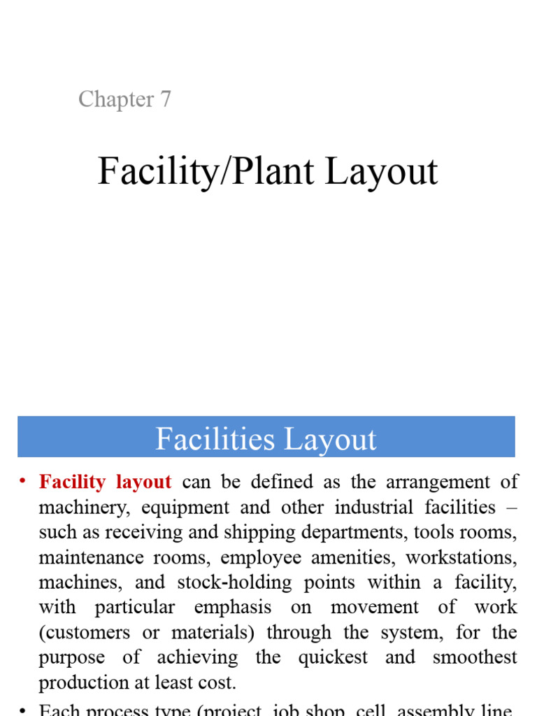 Ch-7 Facility Layout | PDF | Secondary Sector Of The Economy ...