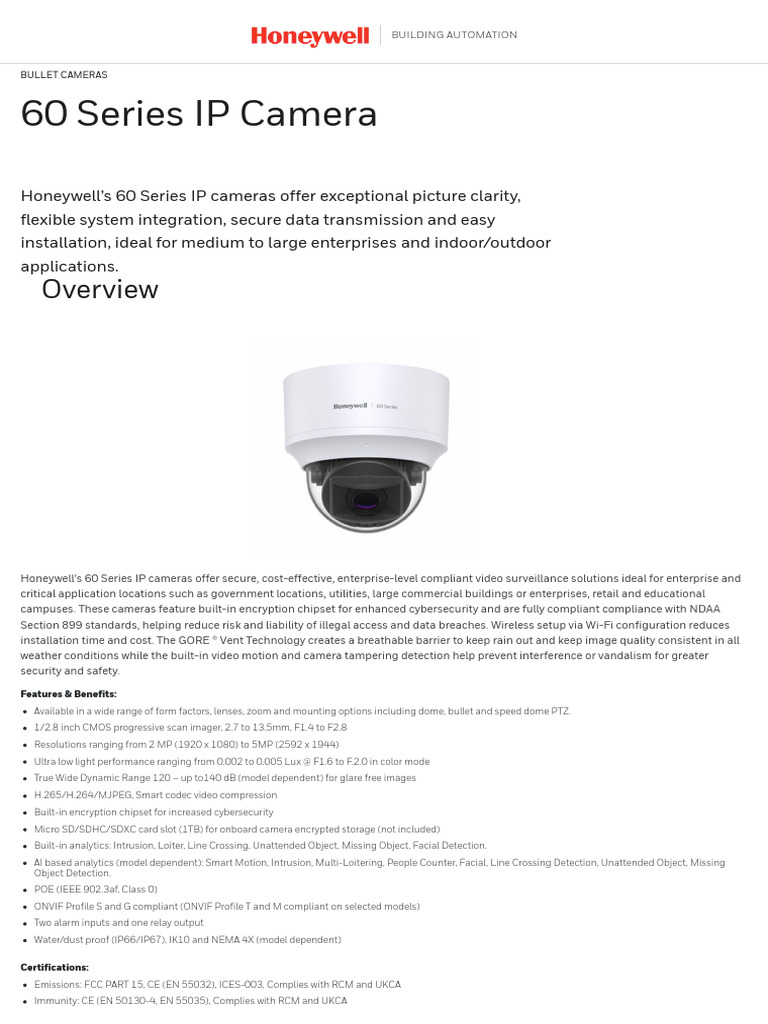 60 Series IP Camera _ Surveillance Cameras _ Cameras | PDF | Wi Fi | Camera