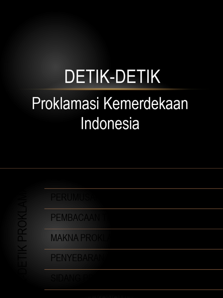 Detik Detik Proklamasi | PDF