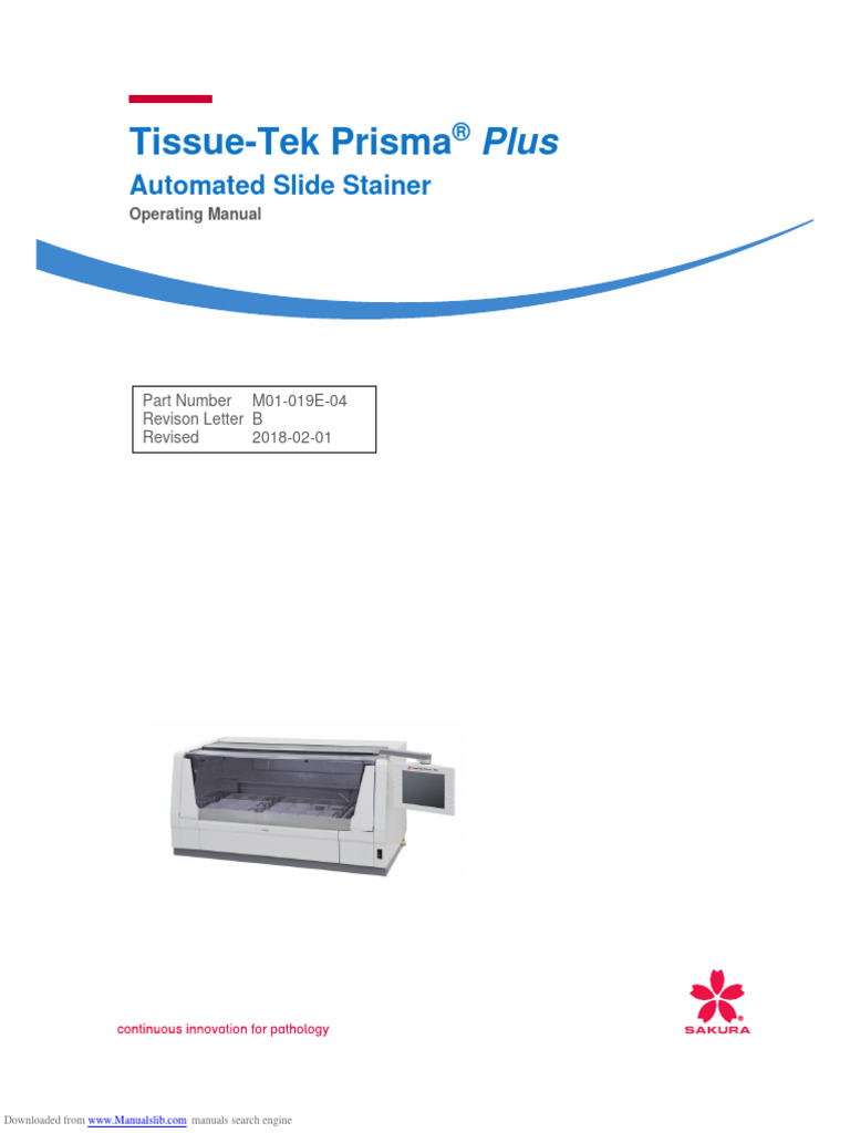 Tissue-Tek Prisma Plus User Manual | PDF | Water | Ac Power Plugs And ...