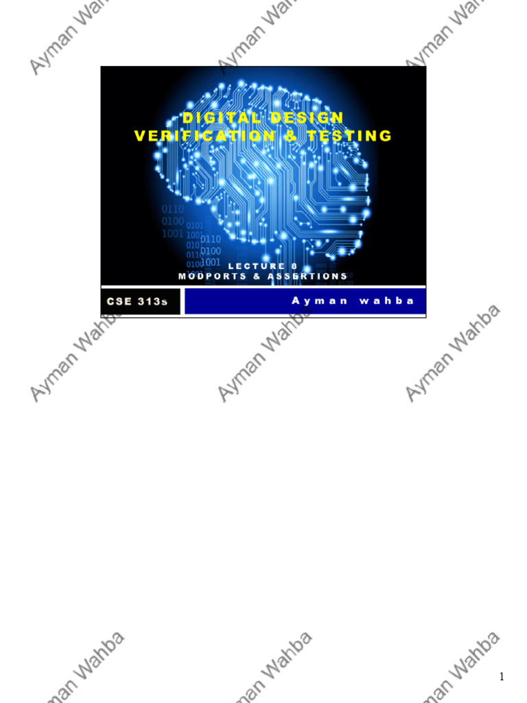 Modports & Assertions | PDF | Computing | Software Development