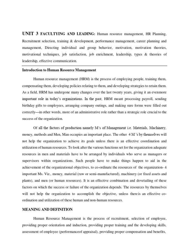 Unit Iii | PDF | Recruitment | Human Resources