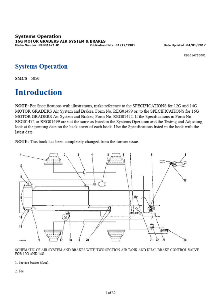 REG01471 - Systems Operation (16G Motor Graders Air System & Brakes ...