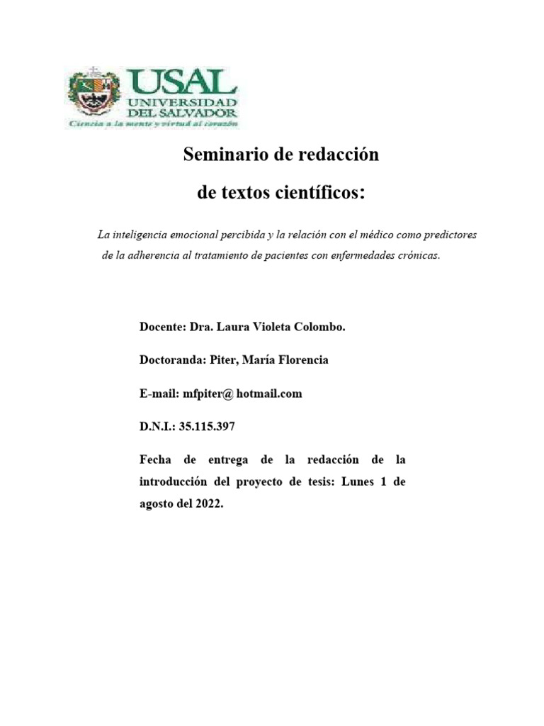 Introduccion Piter. Doctoral Usal 2022 | PDF | Medicina | Medicina CLINICA