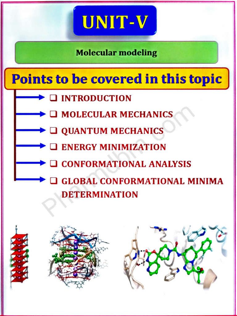 Computer Aided Drug Design Unit 5 | Download Free PDF | Force Field ...