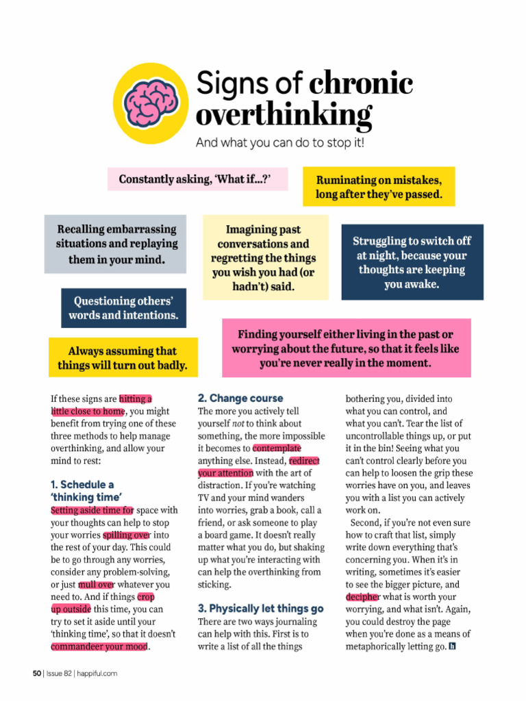 Signs of chronic overthinking | PDF