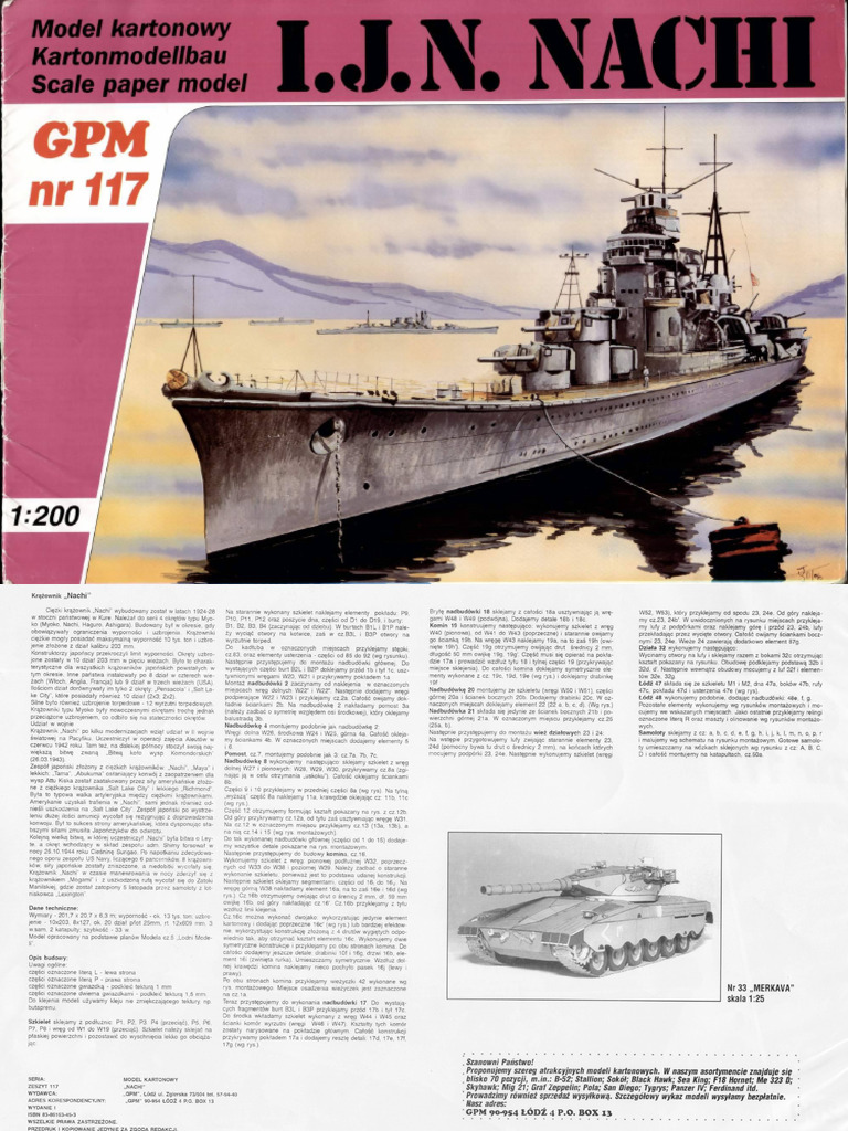 Heavy Cruiser IJN Nachi | PDF