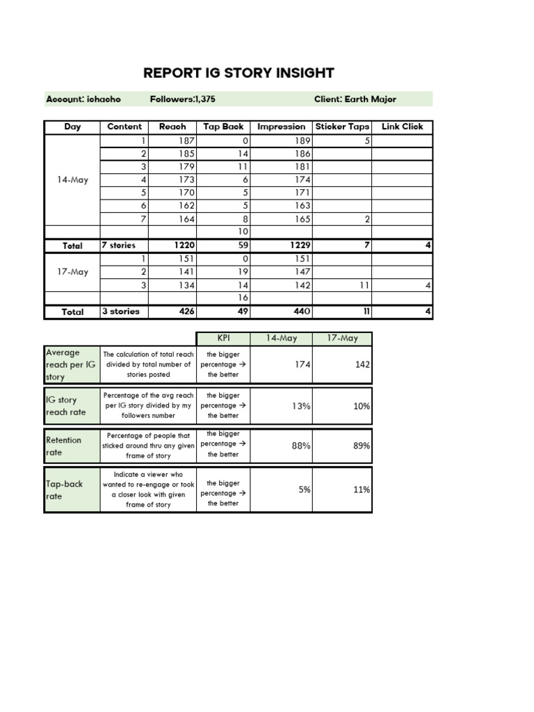 Report IG Story Insight - EM | PDF