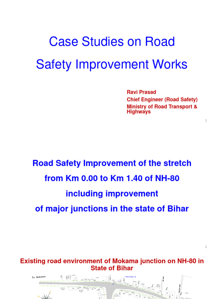 Case Studies Bihar and Goa Road Safety Improvement | PDF | Road | Traffic