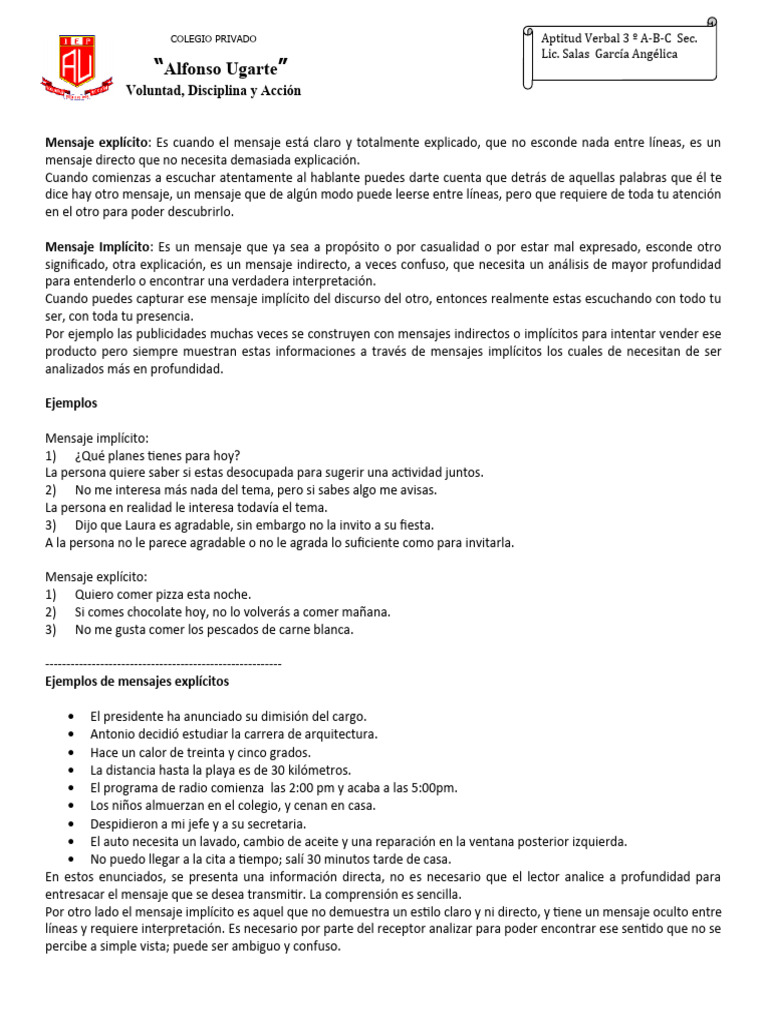 Mensaje explícito | Descargar gratis PDF | Publicidad | Business