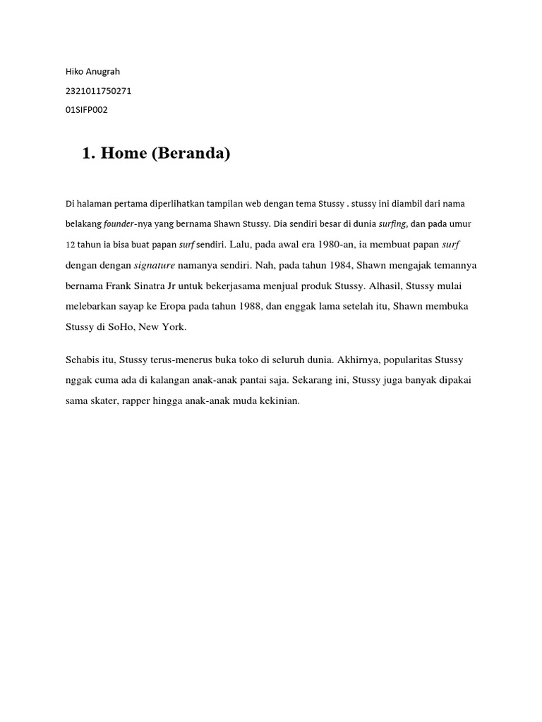 Home (Beranda) 1 | PDF