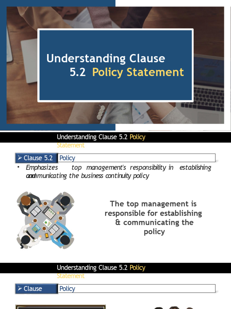 4.1 75. Understanding Clause 5.2 - Policy Statement | Download Free PDF ...