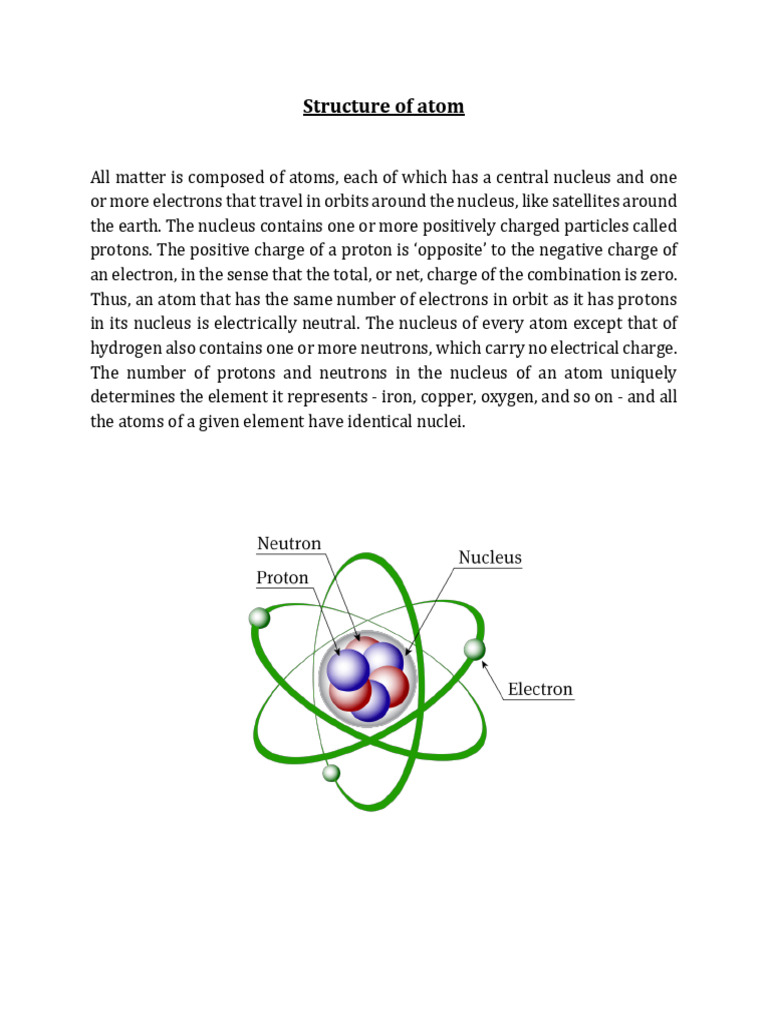 Structure of Matter | PDF | Radioactive Decay | Atoms