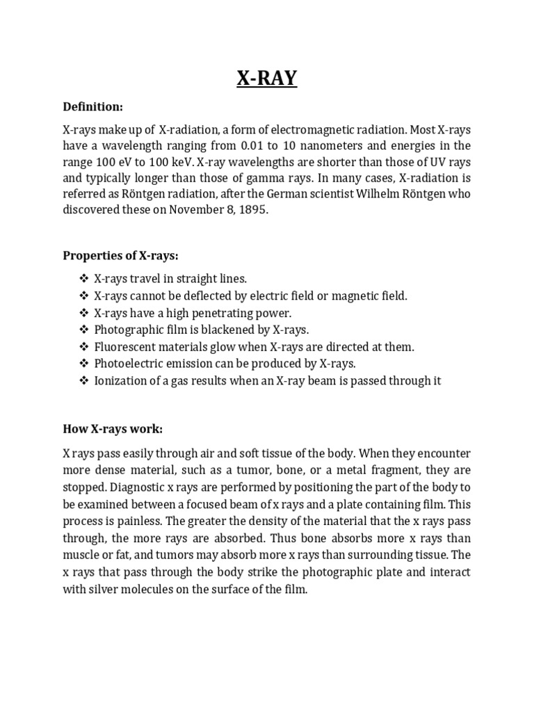 X-Ray_lecture | Download Free PDF | X Ray | Radiography