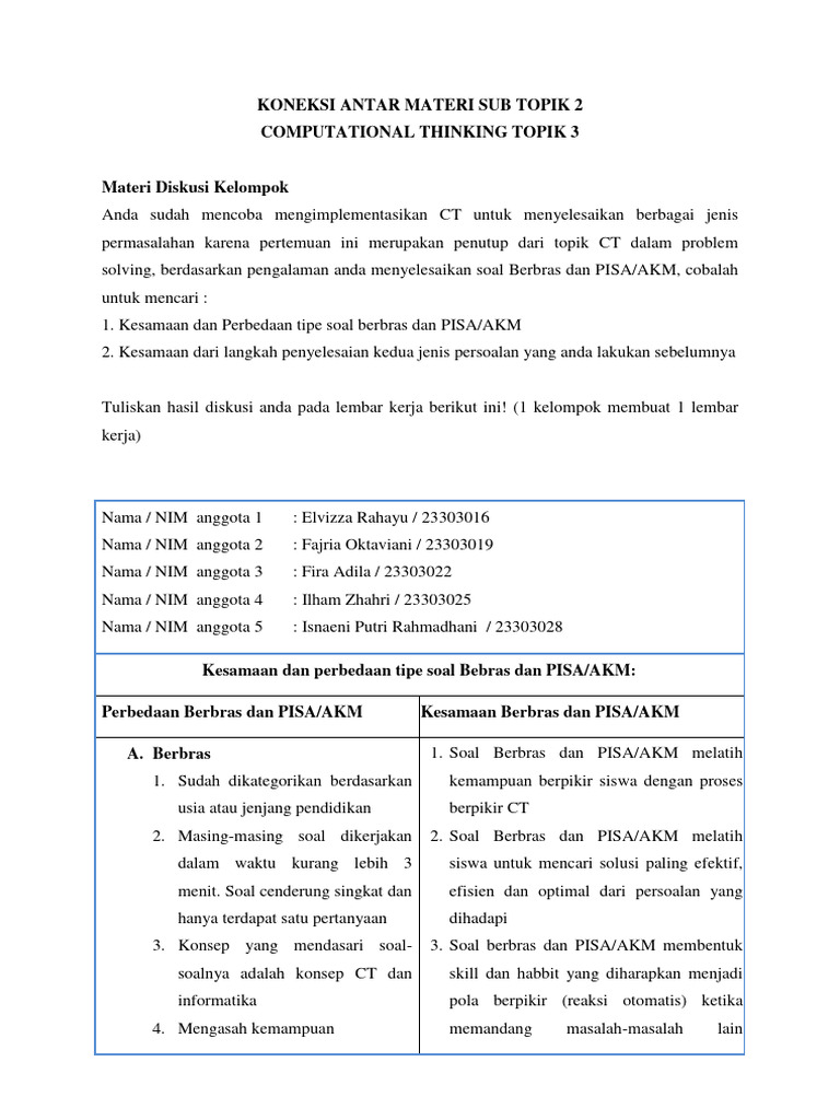 Koneksi Antar Materi - CT T3 Sub Materi 2 | PDF