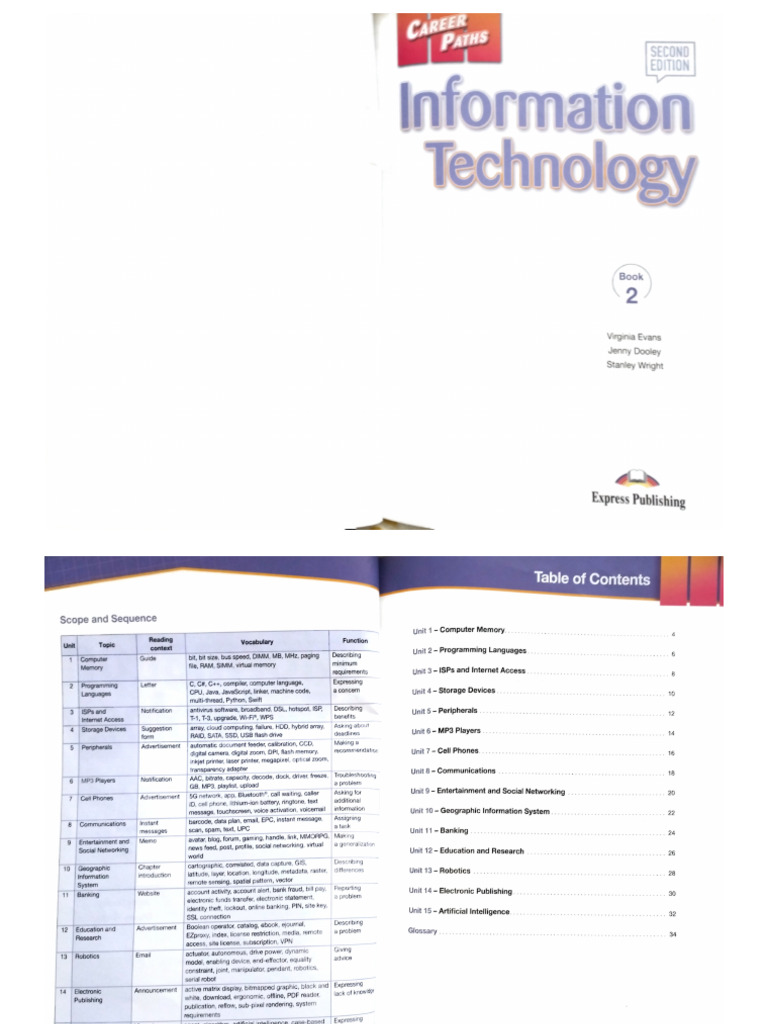 CARRER PATHS Information Technology 2022 Book2 | PDF