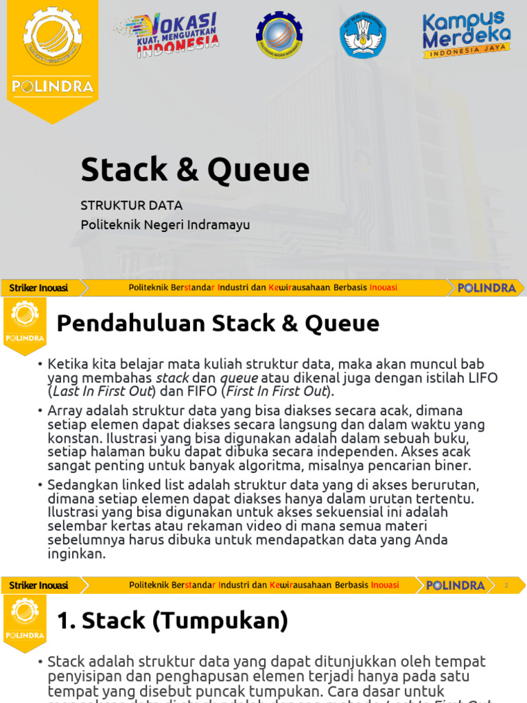 Struktur Data Stack & Queue | PDF