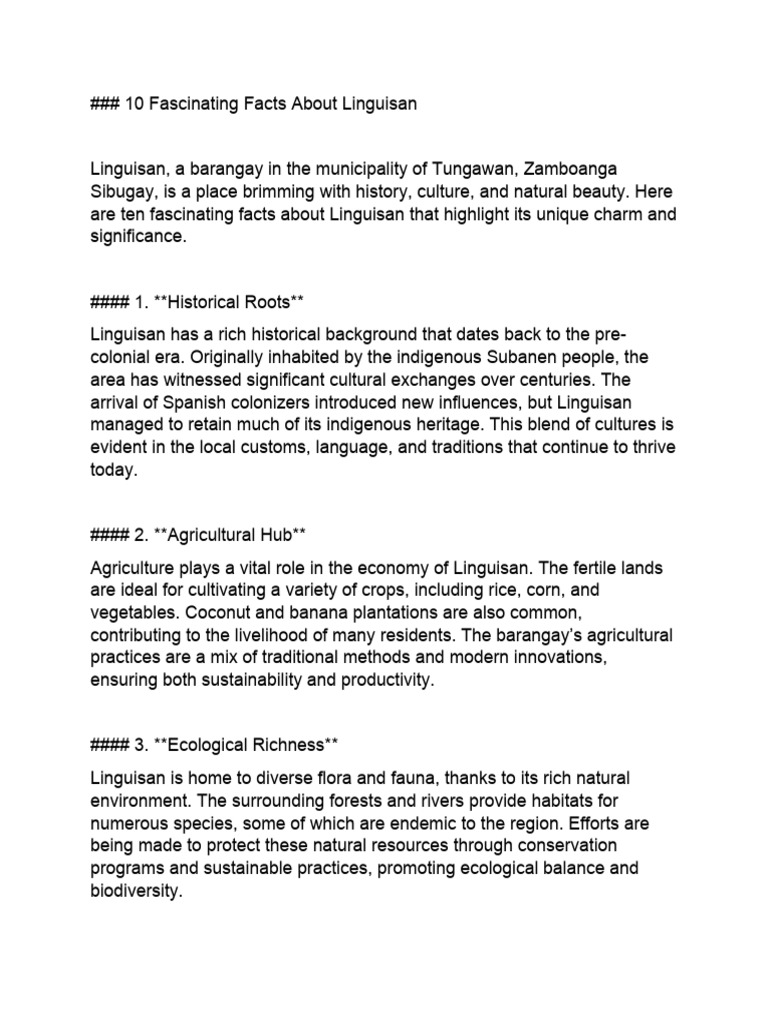 7 Facts ABOUT THE GOVERNMENT IN TUNGAWAN | PDF | Agriculture | Cuisine