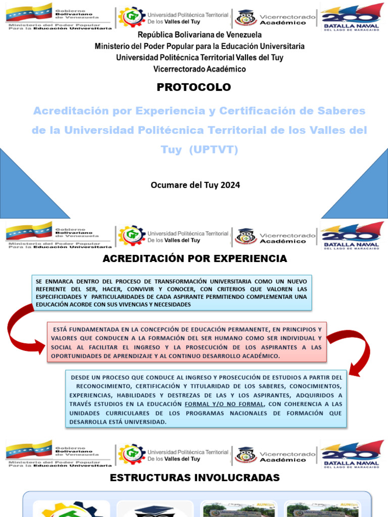 Protocolo Acreditación Uptvt - Ref1 | PDF | Aprendizaje | Modificación ...