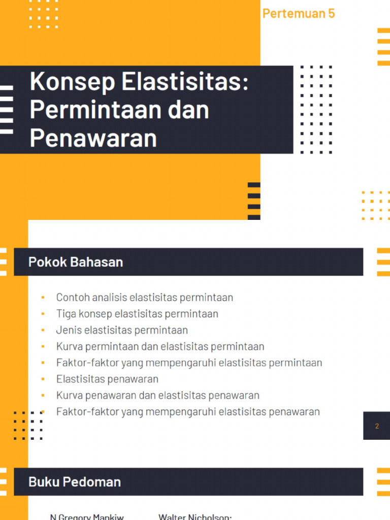 5 - Konsep Elastisitas Permintaan Dan Penawaran | PDF