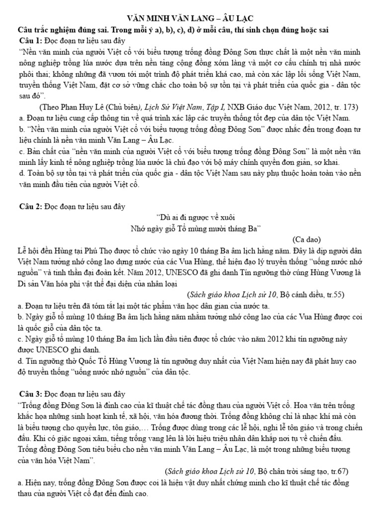 Van Minh Van Lang-Au Lac | PDF