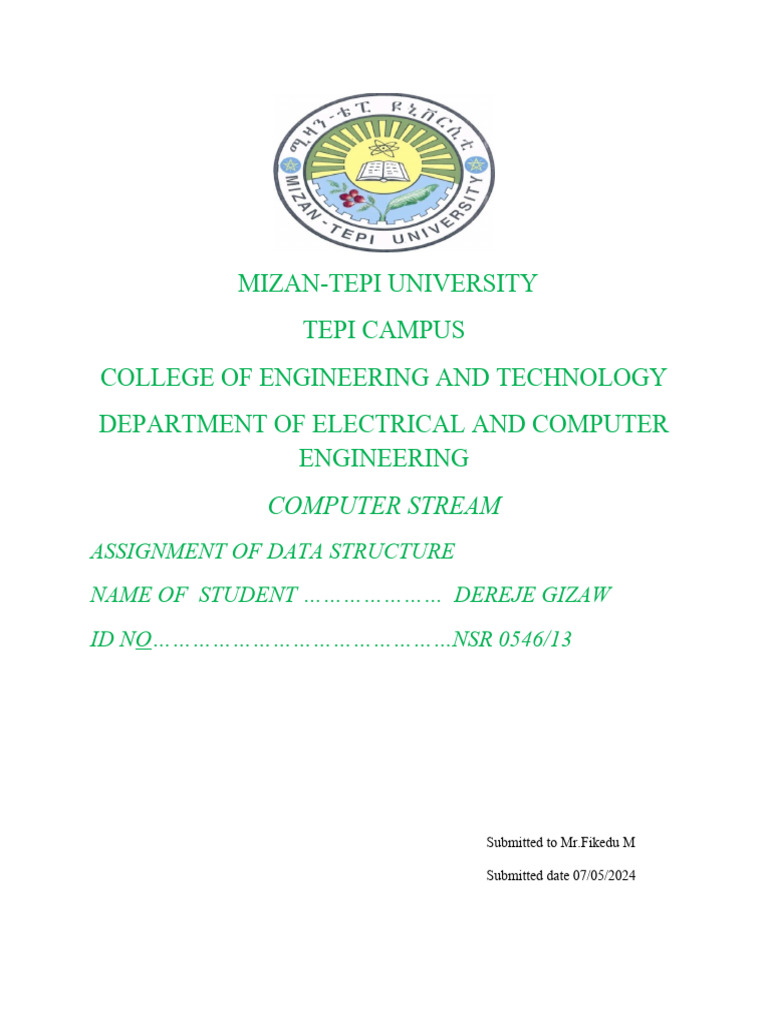Data Structure Assignment | Download Free PDF | Queue (Abstract Data ...