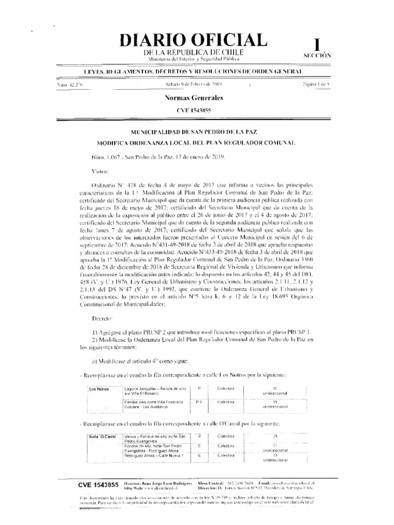 Publicacion en Diario Oficial | PDF
