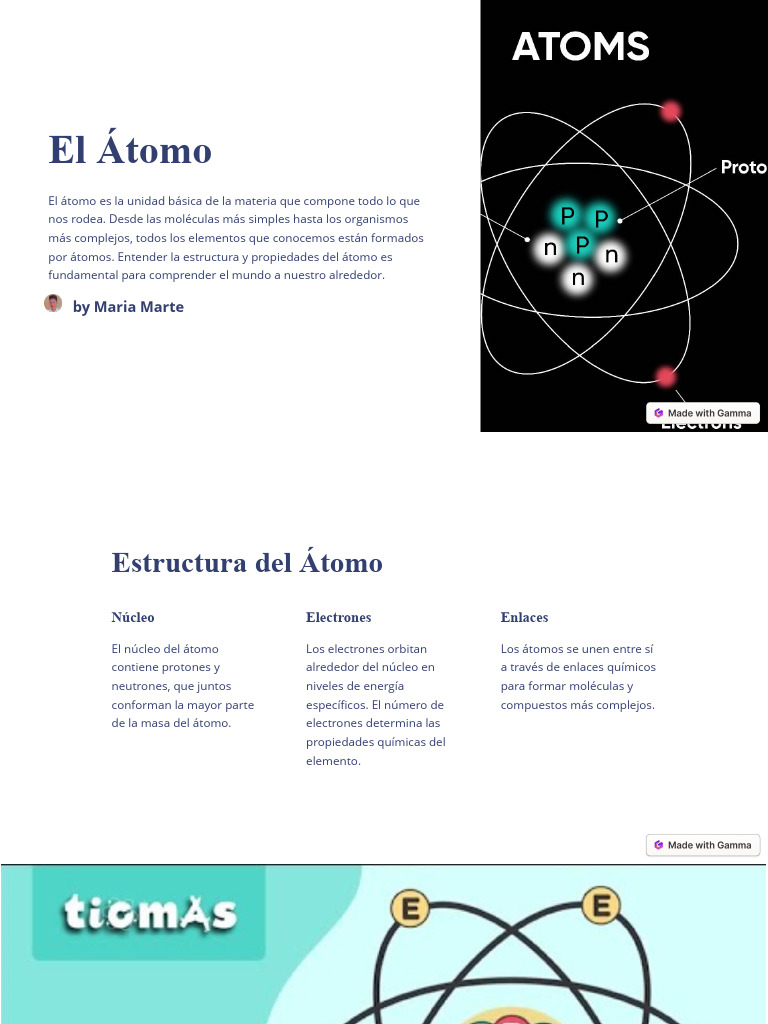 El Atomo | PDF | Átomos | Química