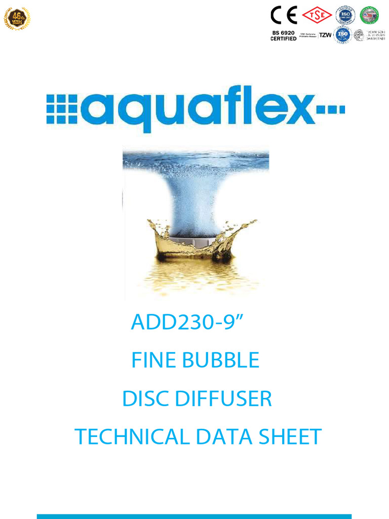 ADD230-9 Disc Diffuser Technical Datasheet | PDF | Home & Garden | Computers