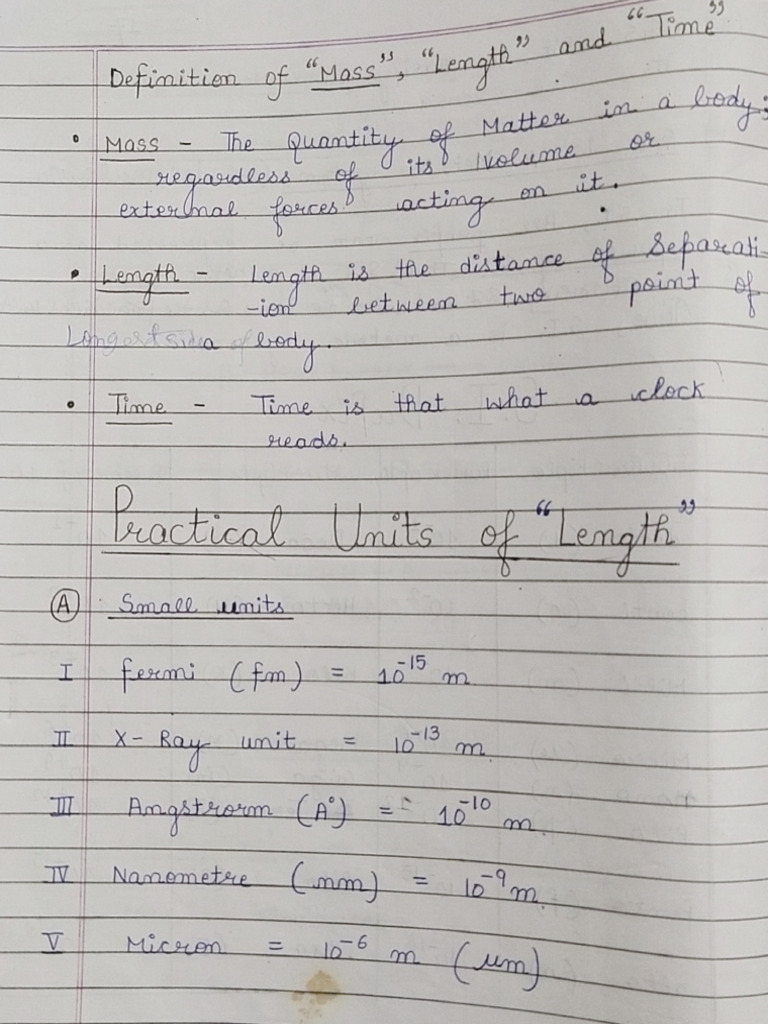 Unit & Measurement | PDF