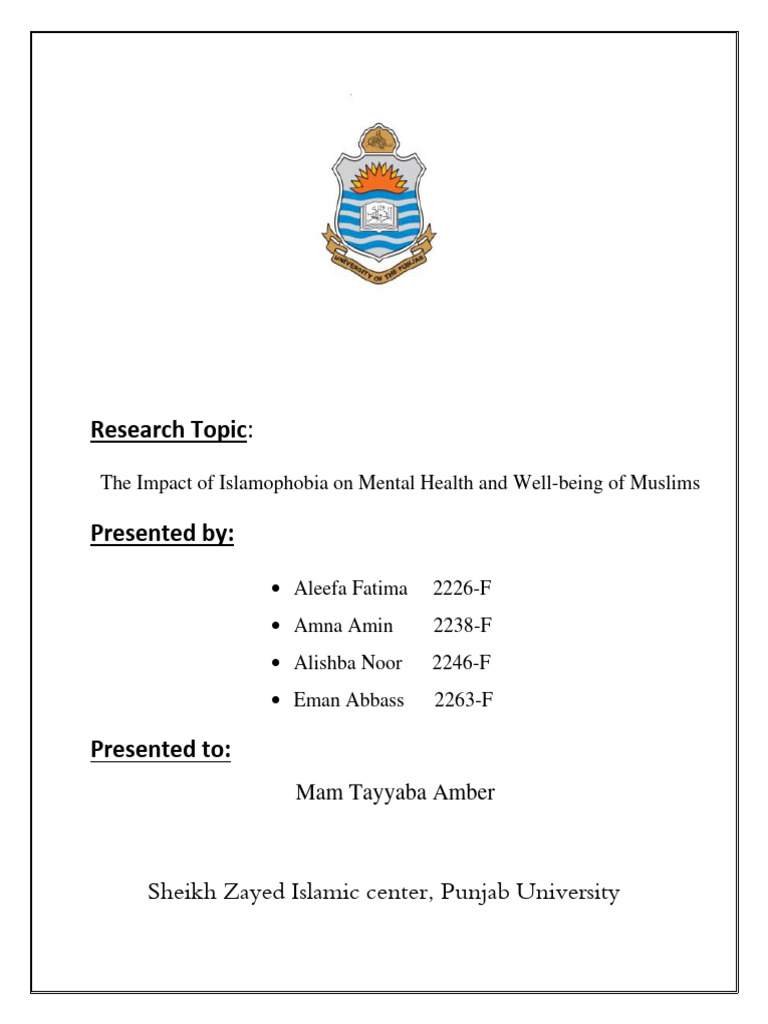 RESEARCH Prop | PDF | Discrimination & Race Relations | Islamophobia
