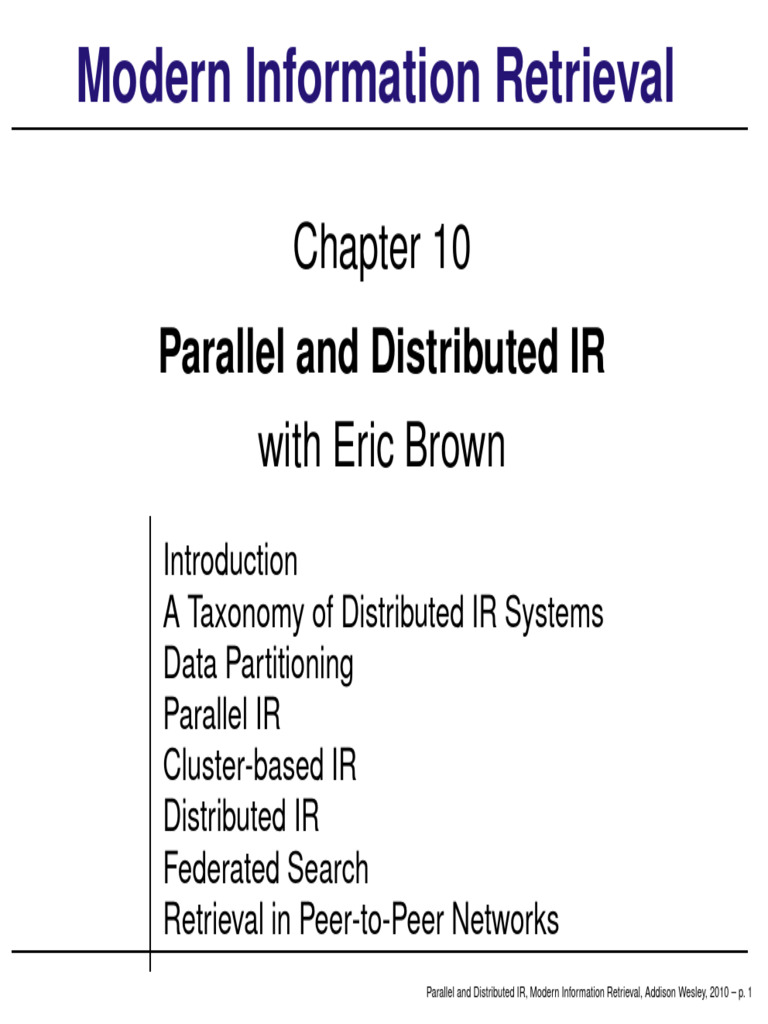 Slides Chap10 | PDF | Parallel Computing | Information Retrieval