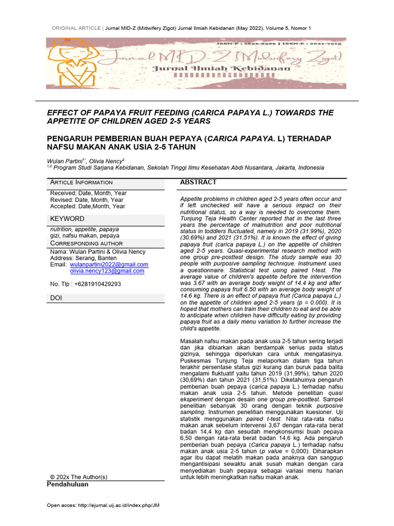 Manuscript Wulan Partini (Template Baru Mid-Z 2022) | PDF ...