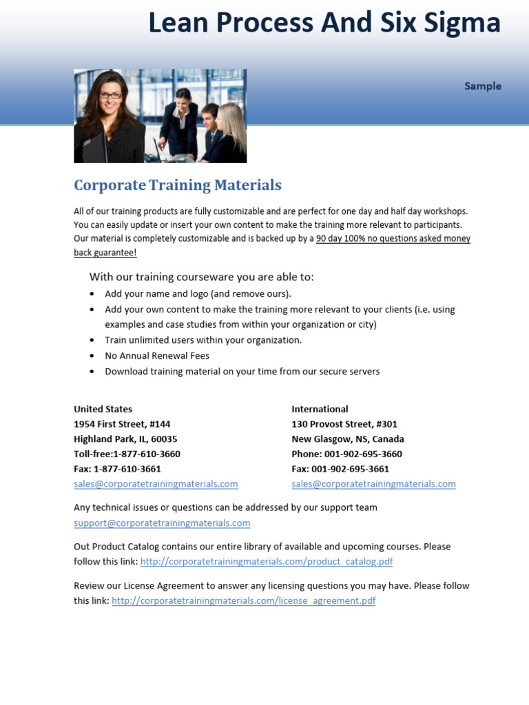 Lean Six Sigma Training Guide | PDF | Lean Manufacturing | Six Sigma