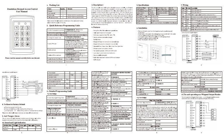 Stand alone SA-0103-Manual | PDF