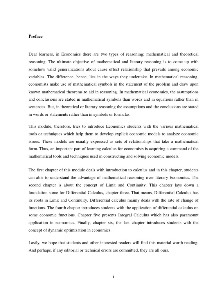 Calculus For Economists | PDF | Function (Mathematics) | Mathematics