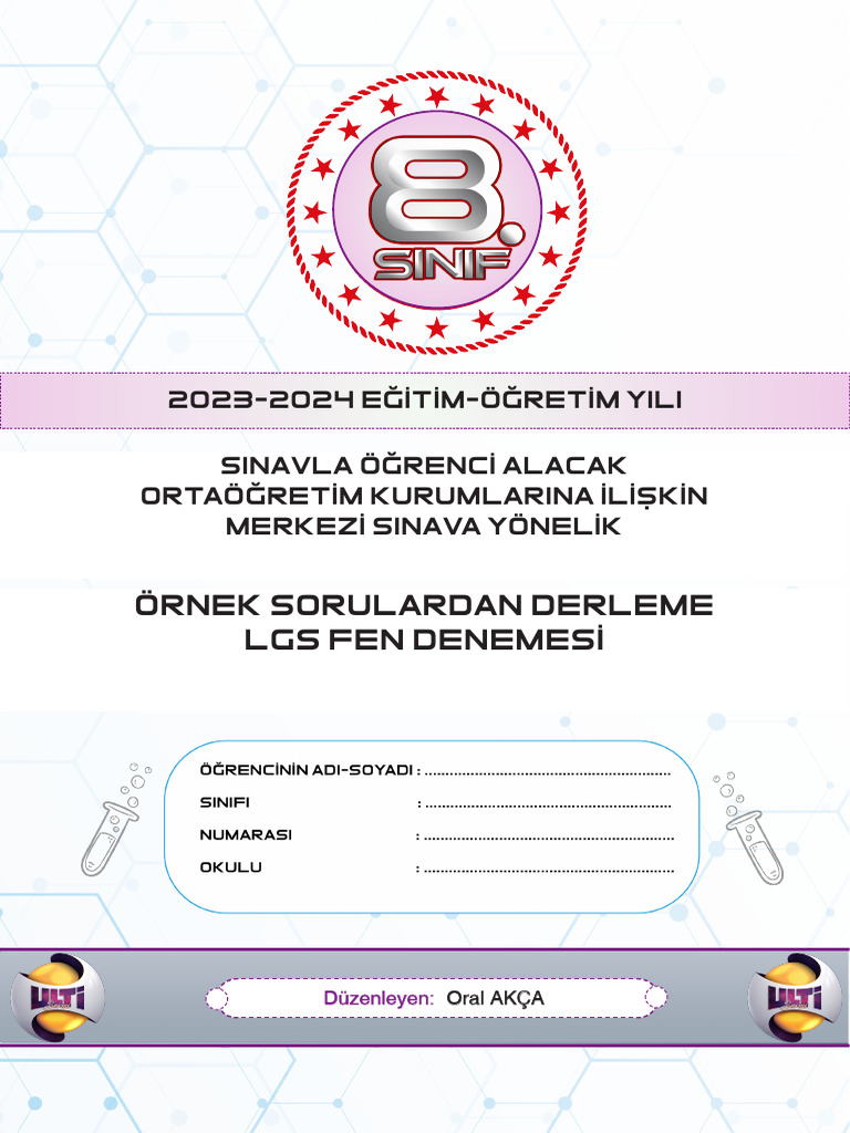 8.Snf Lgs Örnek Sorular Denemesi̇ | PDF