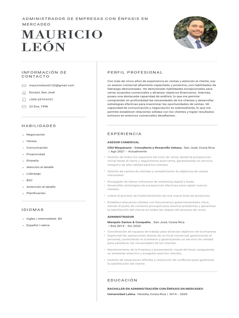 Mauricio León CV - 24 | PDF | Marketing | Business