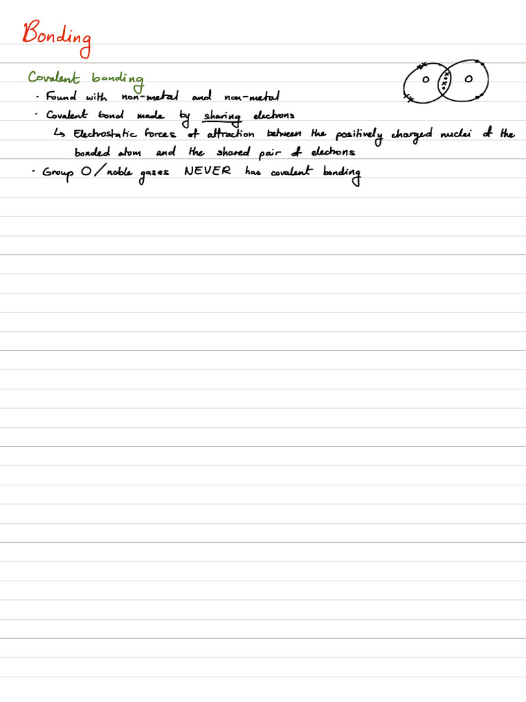 Alexandra LessonNote Bonding | PDF