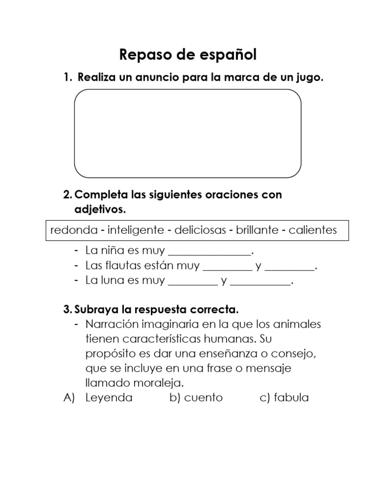 Actividades Interactivas de Español | PDF