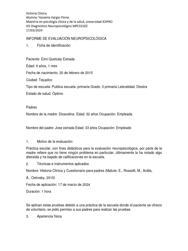 Actividad 2 Historia | PDF | Neuropsicología