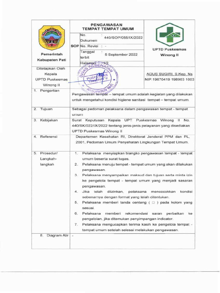 SOP PENGAWASAN TTU | PDF
